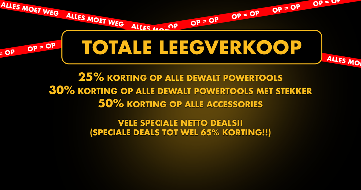 Geen officiële DeWALT dealer meer — Toolmaster